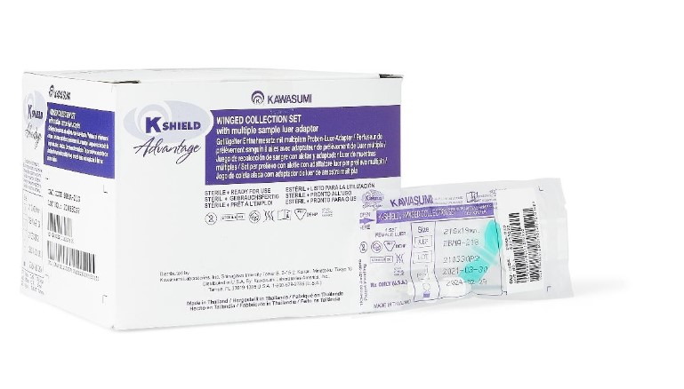 K-Shield Advantage Winged Blood Collection Set | 12" Sterile Tubing ...